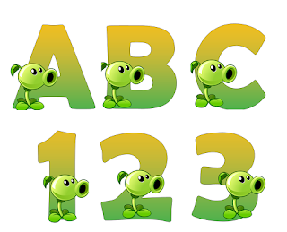 Kits imprimibles gratis : Abecedario plantas vs zombies