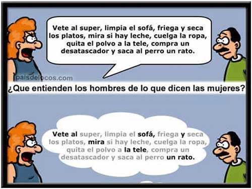 Humor gráfico: lo que entienden los hombres : Chistes y humor gráfico