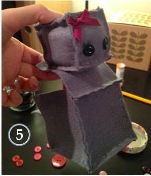 cara membuat boneka robot dari kain flanel | membuat kerajinan tangan