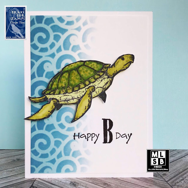 My Little Stamping Blog: Clean and Simple Turtle Birthday Card