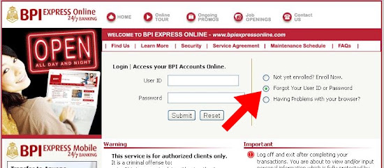 The Pinoy Informer: How to Retrieve Your Lost BPIExpressOnline Password ...