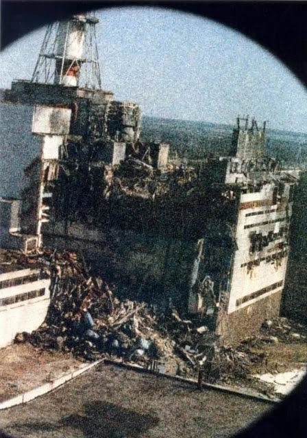 Esta es la primera fotografía tomada del desastre nuclear de Chernobyl ...