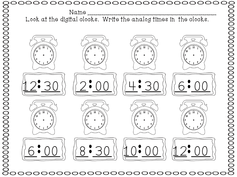 First Grade Funtastic: Telling Time Story Problems