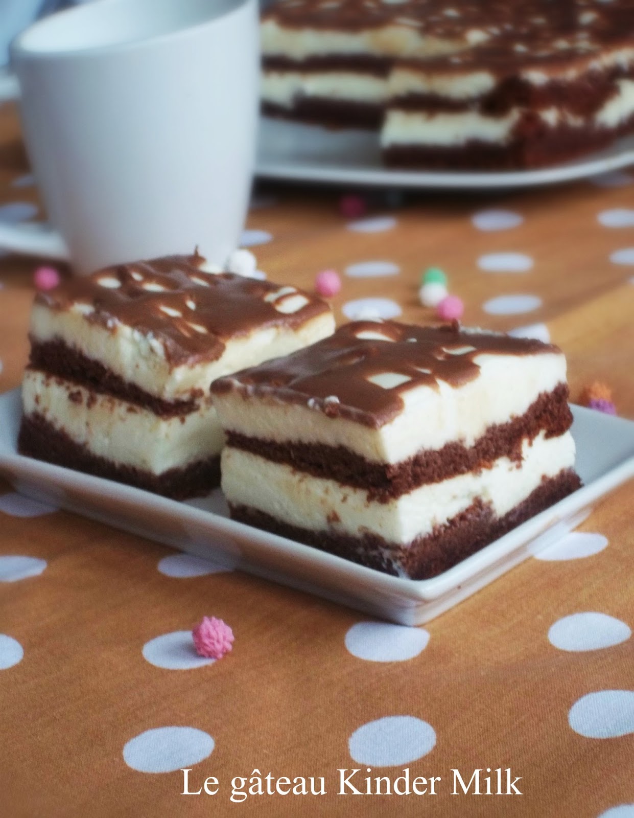 Gâteau Kinder Milk ~ Aux délices d'Anca