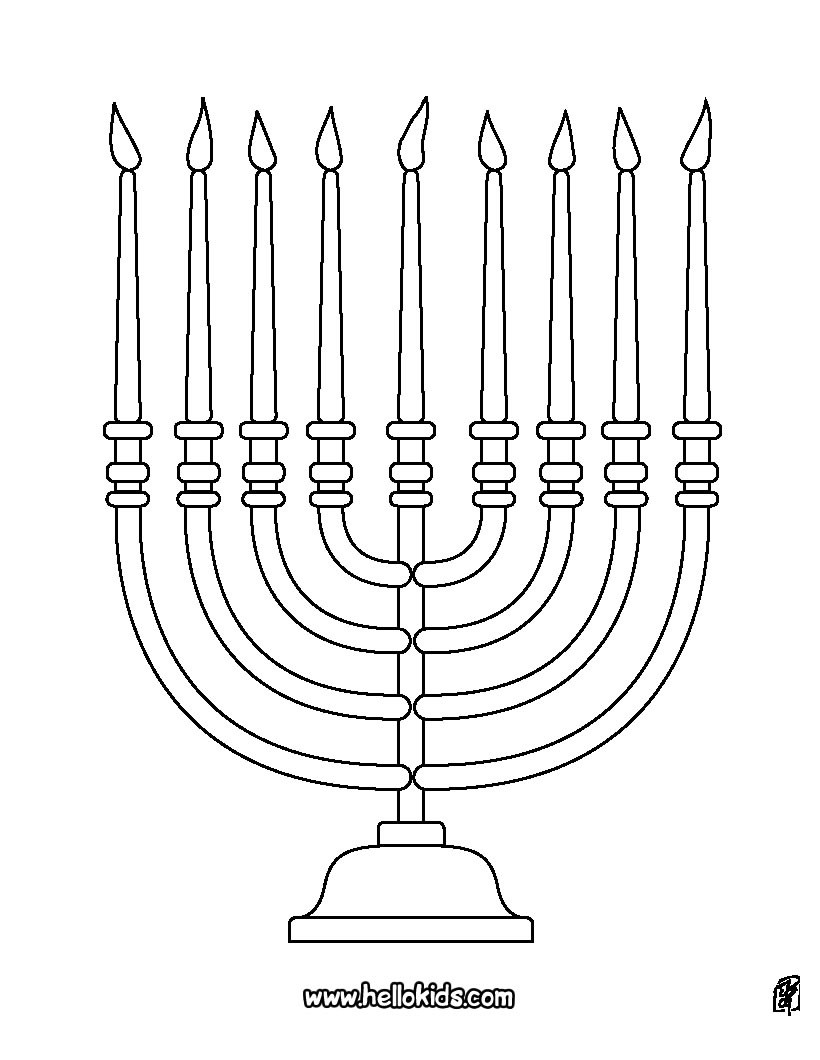 Menorah Coloring Page ~ Coloring Pages