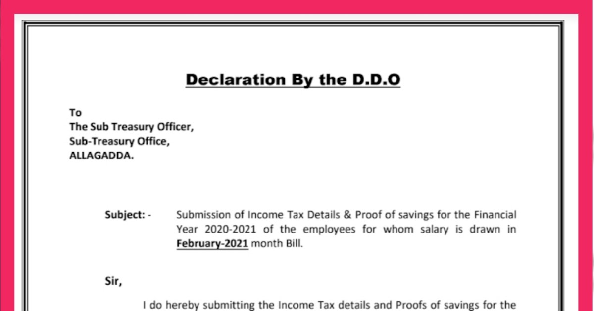 DDOs must give a declaration - APEdu