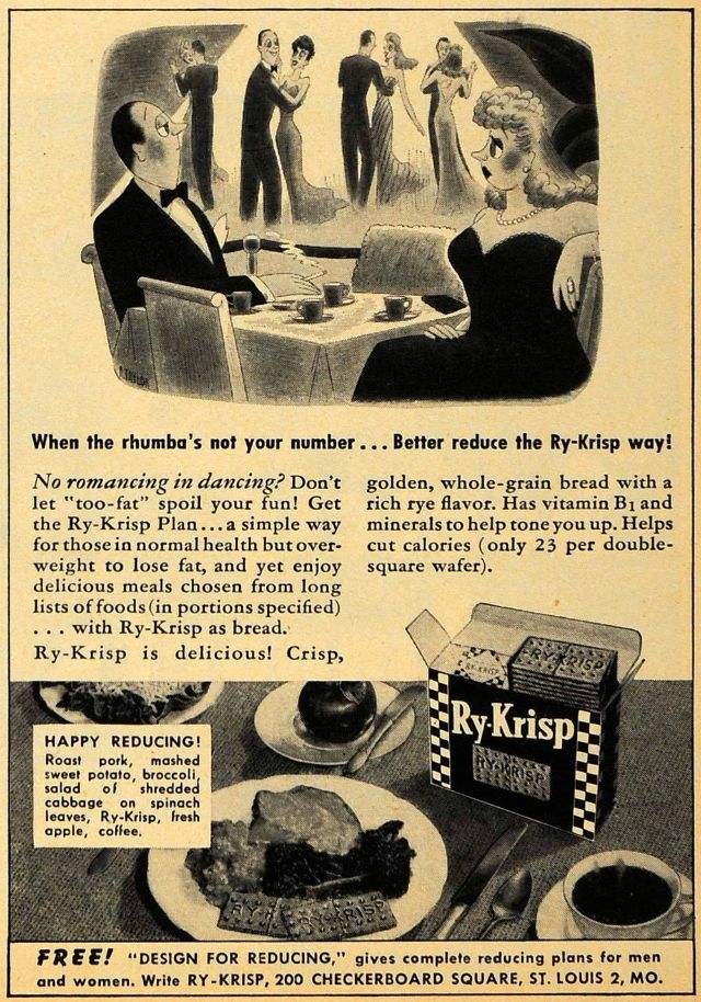 Offensive and Fat-Shaming Vintage Weight Loss Ads From Ry-Krisp in the ...
