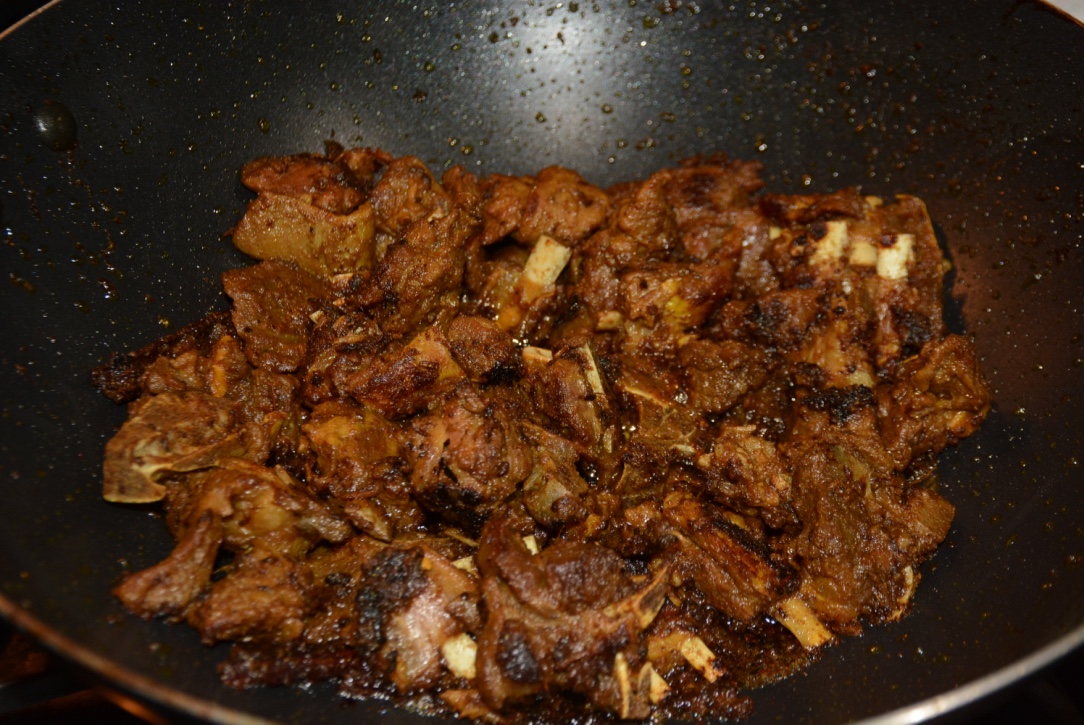 Nepali Tummy!!: Nepali Style Pan Fried Mutton (Khasi ko Bhuteko Masu ...