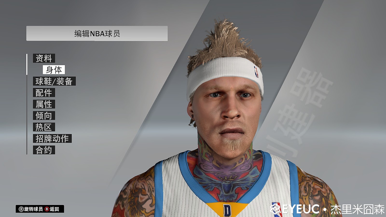 Chris Andersen Cyberface, Hair and Body Model Nuggets Version By ...