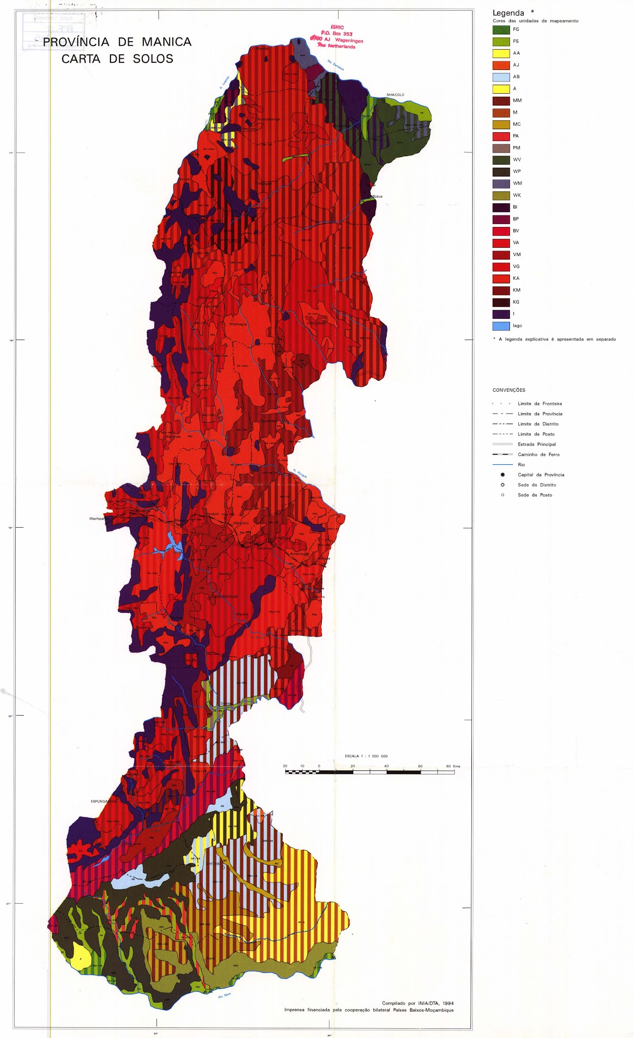 Blog de Geografia: Província de Manica. Carta de Solos, 1994