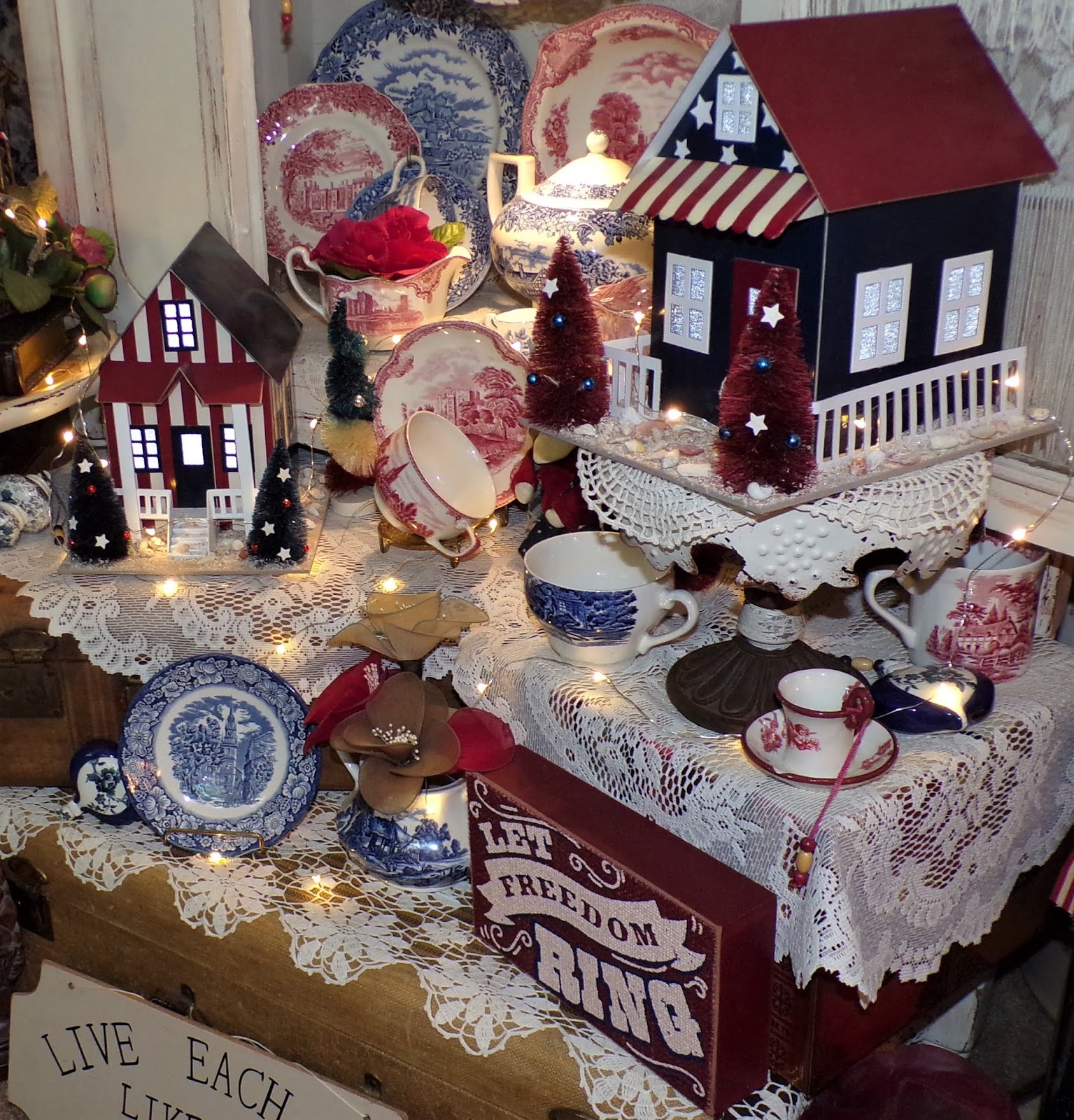 DEBBIE-DABBLE BLOG: Patriotic Decor in the Den