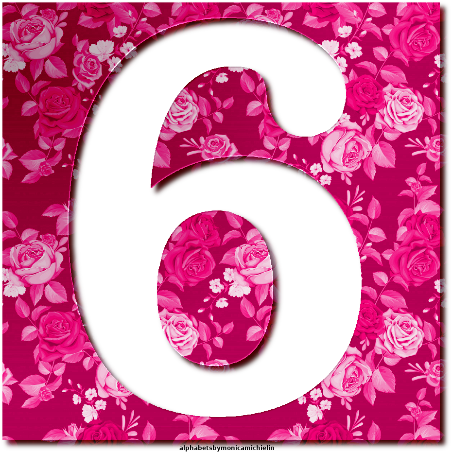 M. Michielin Alphabets: PINK FLORAL SEAMLESS ALPHABET, NUMBERS AND ...