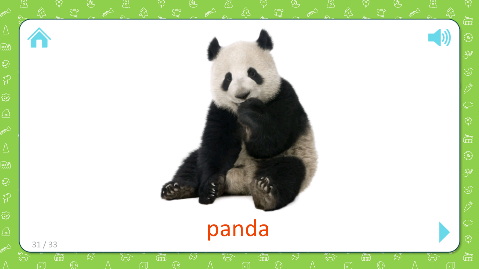 Flashcards for Kids: Panda - Wild Animals - Flashcards for Kids