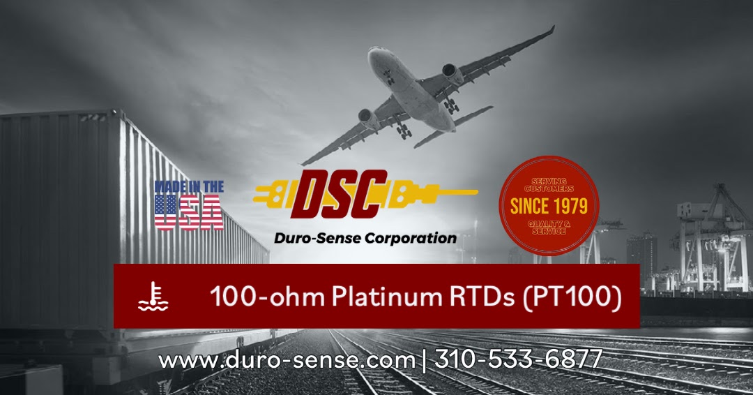 100-Ohm Platinum RTD Temperature Sensors | Duro-Sense Industrial ...
