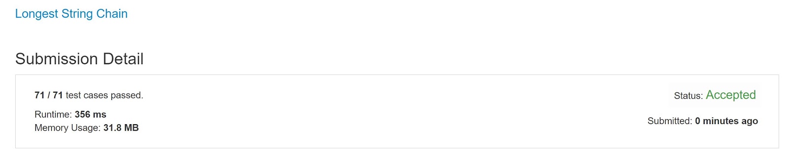 One of the top 100 Google questions: the longest chain