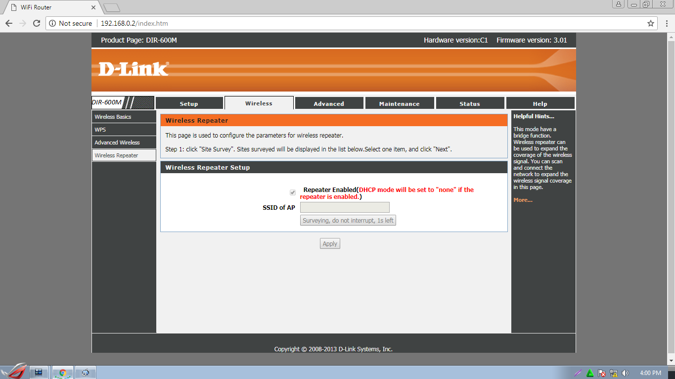Cara Membuat Wireless Repeater di D-Link DIR-600M