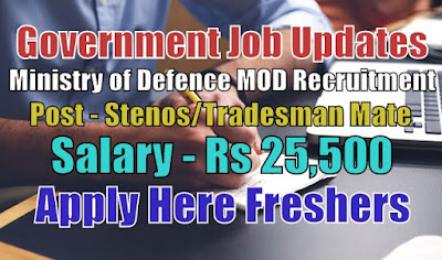 Ministry of Defence MOD Recruitment 2020 for Stenographer | Tradesman ...
