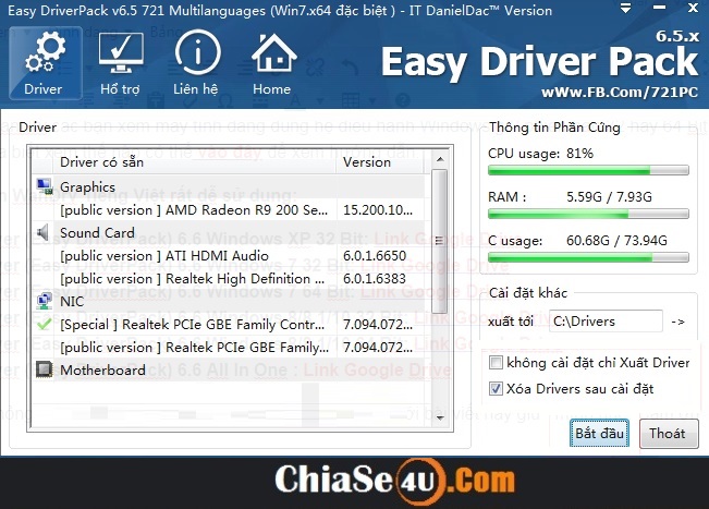 Phần mềm auto cài đặt driver WanDriver 7 (Easy DriverPacks) – Cài ...