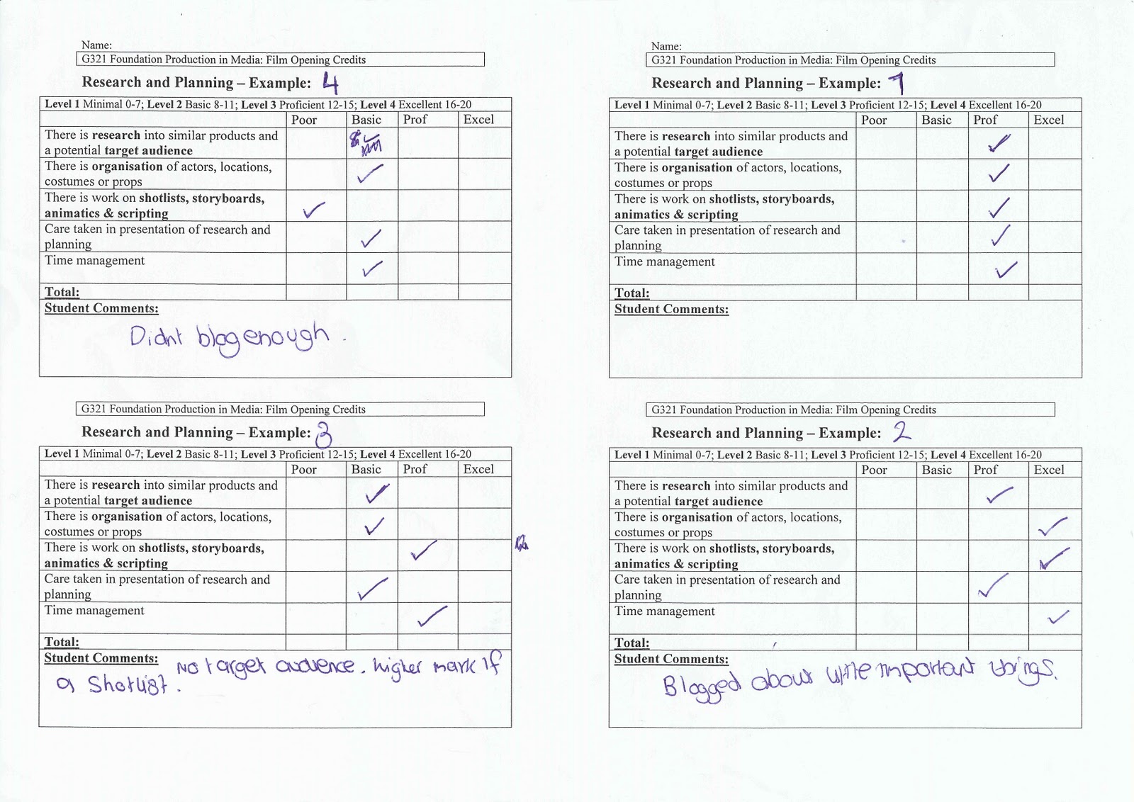 LauraJeffreson: Planning Assessment Examples