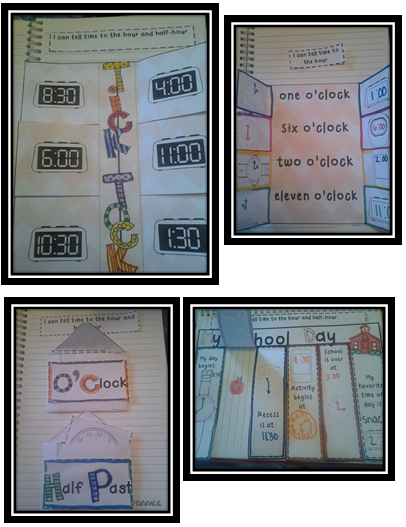 The 2 Teaching Divas: Interactive Notebooks! Time to the Hour and Half ...