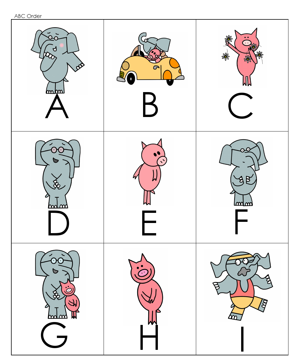 Elephant and Piggie Sharing Shaped Activity PDF