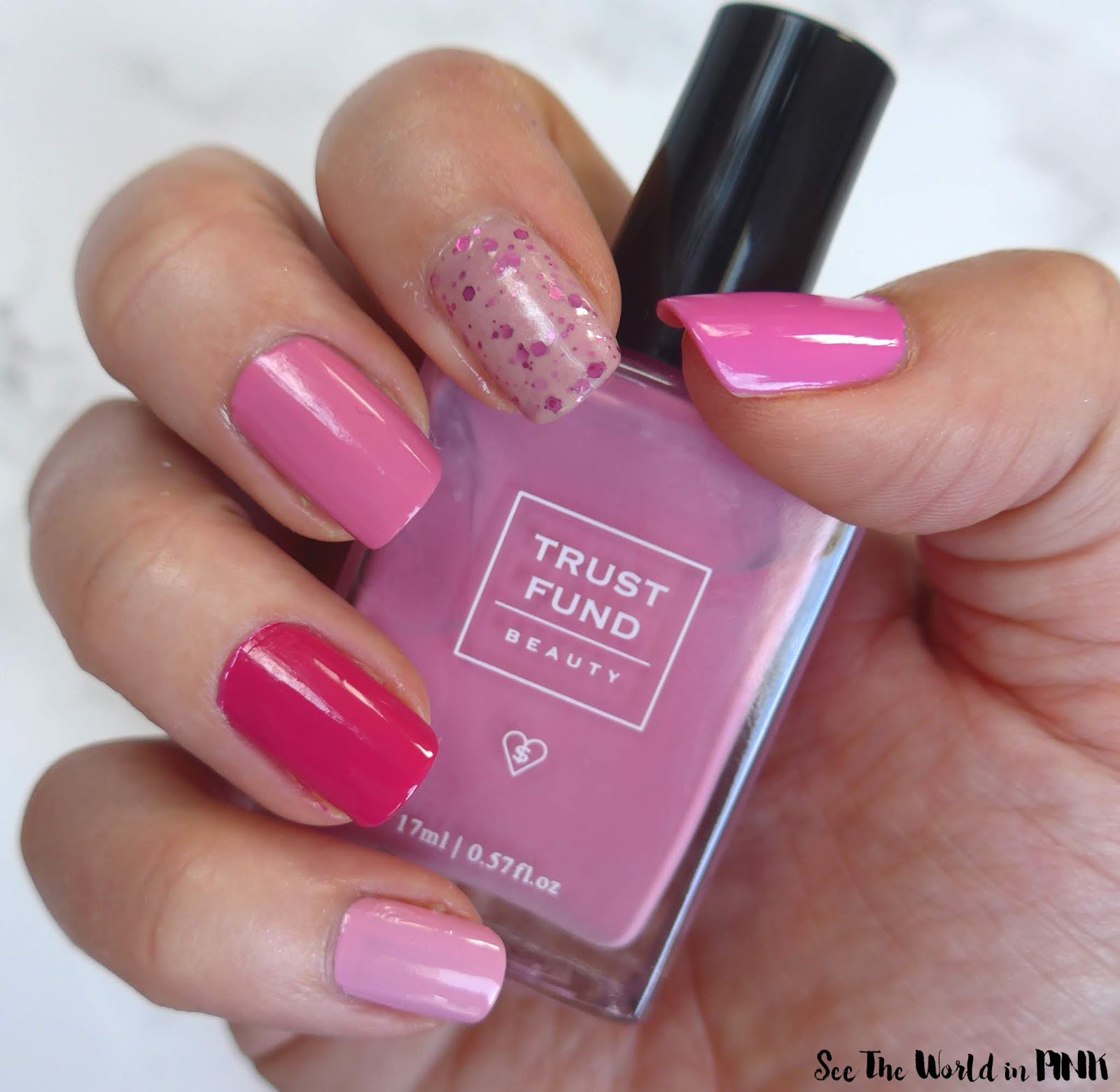 Manicure Monday - Multicolour Pink Nails! | See the World in PINK