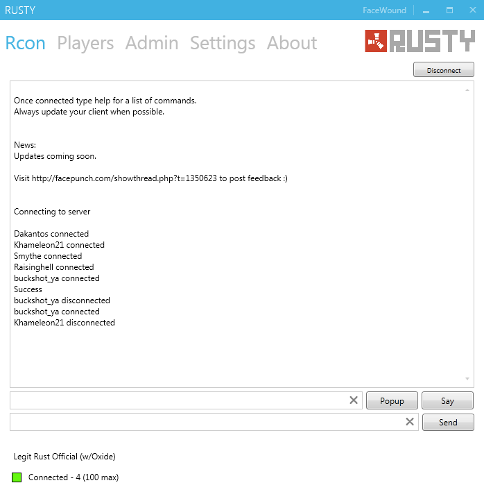 Rust Tactics Rusty Server Rcon Tool