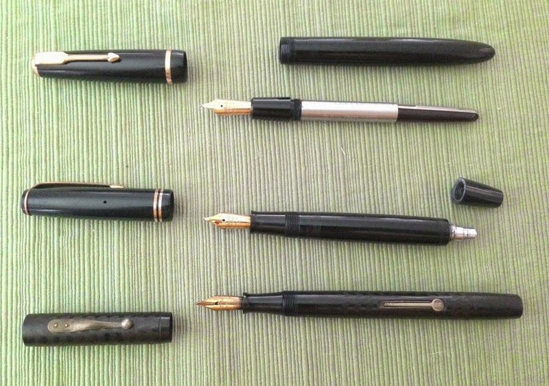fountain pens: waterman 52 parker victory parker uk duofold