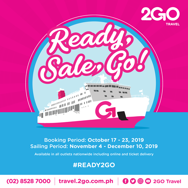 Manila Shopper: 2GO Travel Ready Sale Go! Promo: Oct 2019