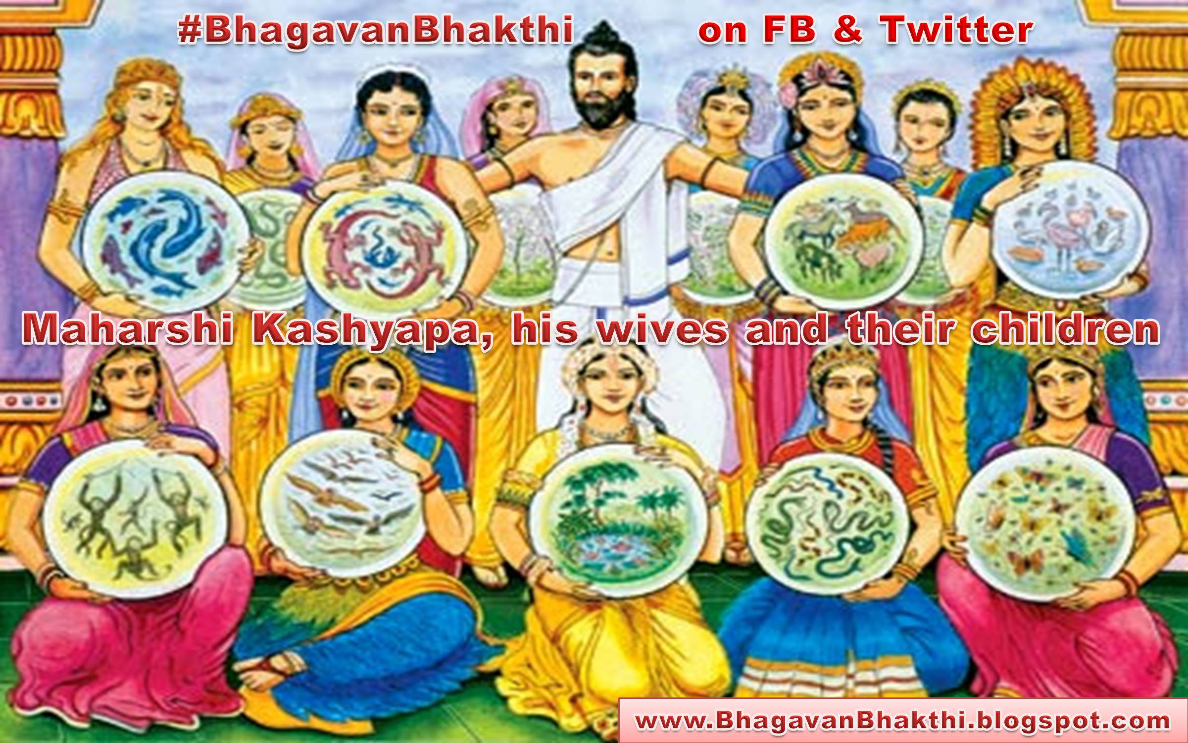 Maharshi Kashyapa, his wives and their children