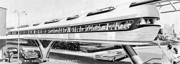 Retrofuturism - Design and Art : Trains, Monorails, Hyperloops