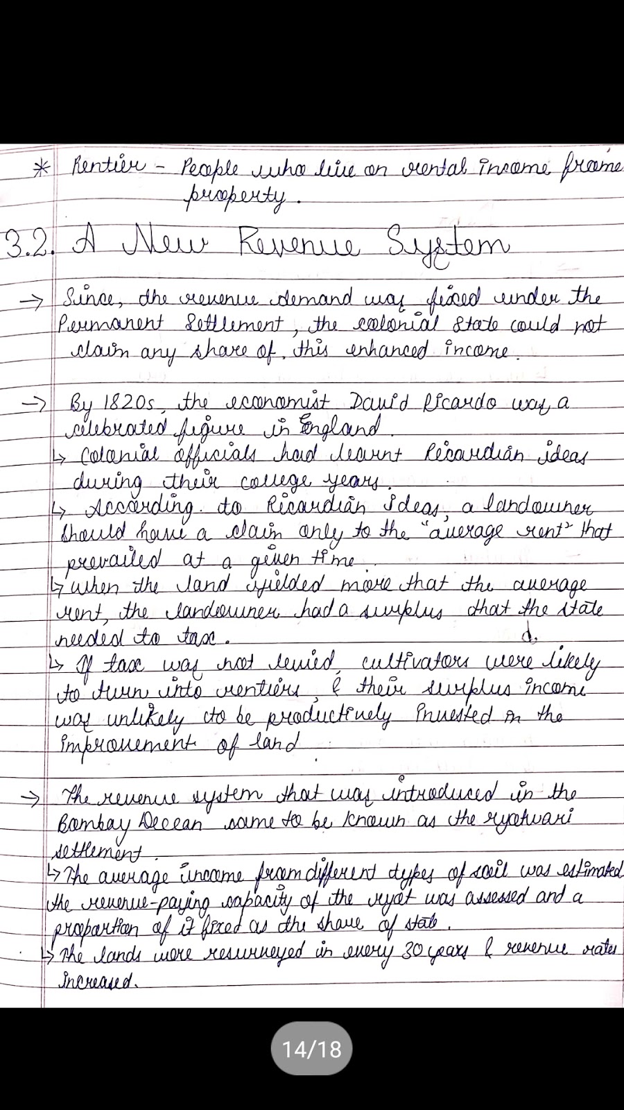 Class 12th, History Notes, Ch-10: Colonialism and the countryside.