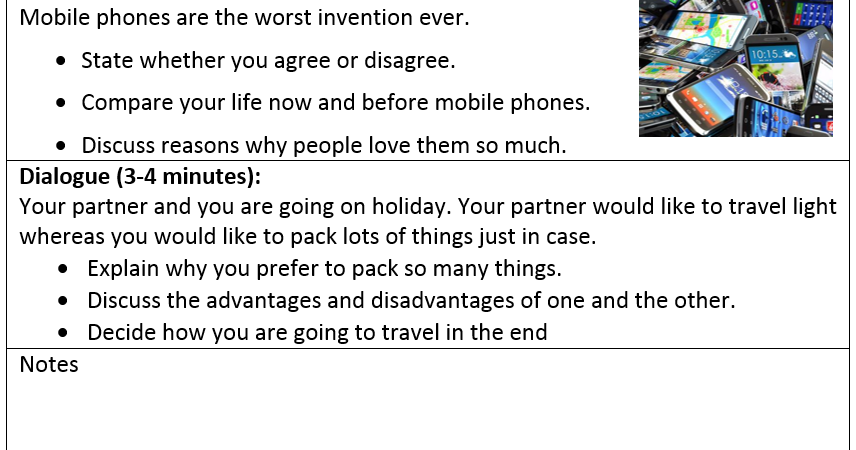 Mike's Teaching Notes: TOP TIPS FOR EOI / PACLE SPEAKING PART