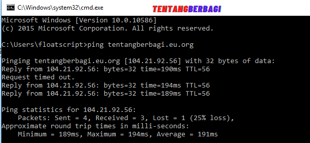 Cara Menggunakan Ping di CMD Windows atau Terminal Linux – Tentang Berbagi