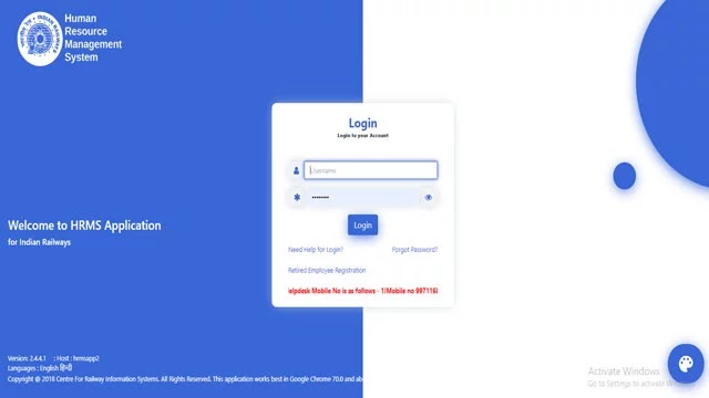 HRMS for Railway Employee