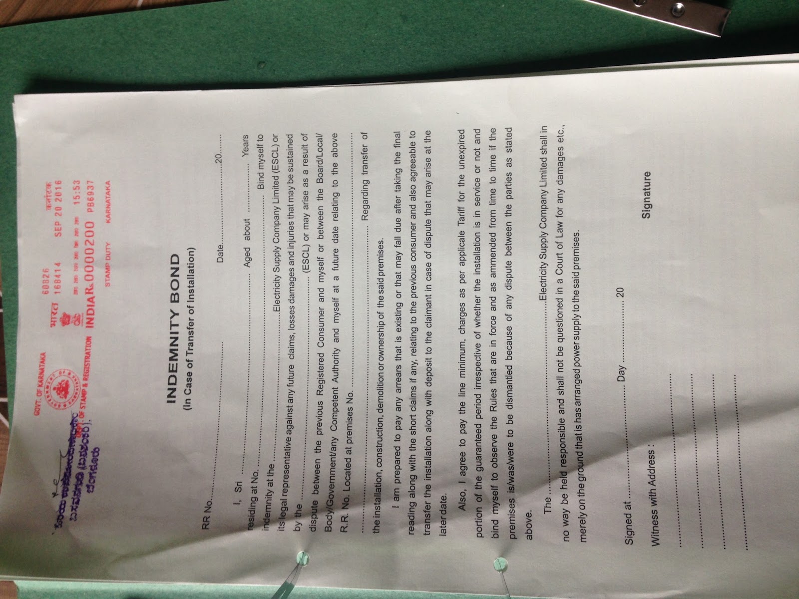 Sailing Ship: Name Change on BESCOM Electrical connection in Bangalore