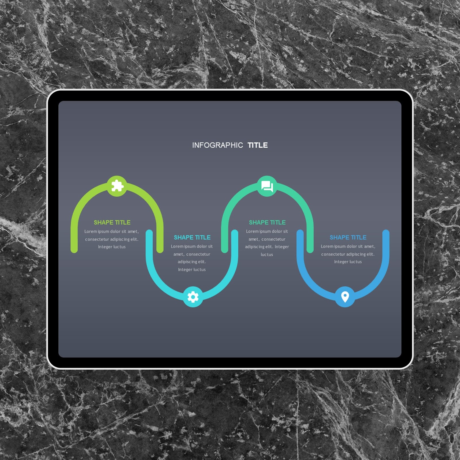 Wave Connection Line PowerPoint Templates - PowerPoint Free