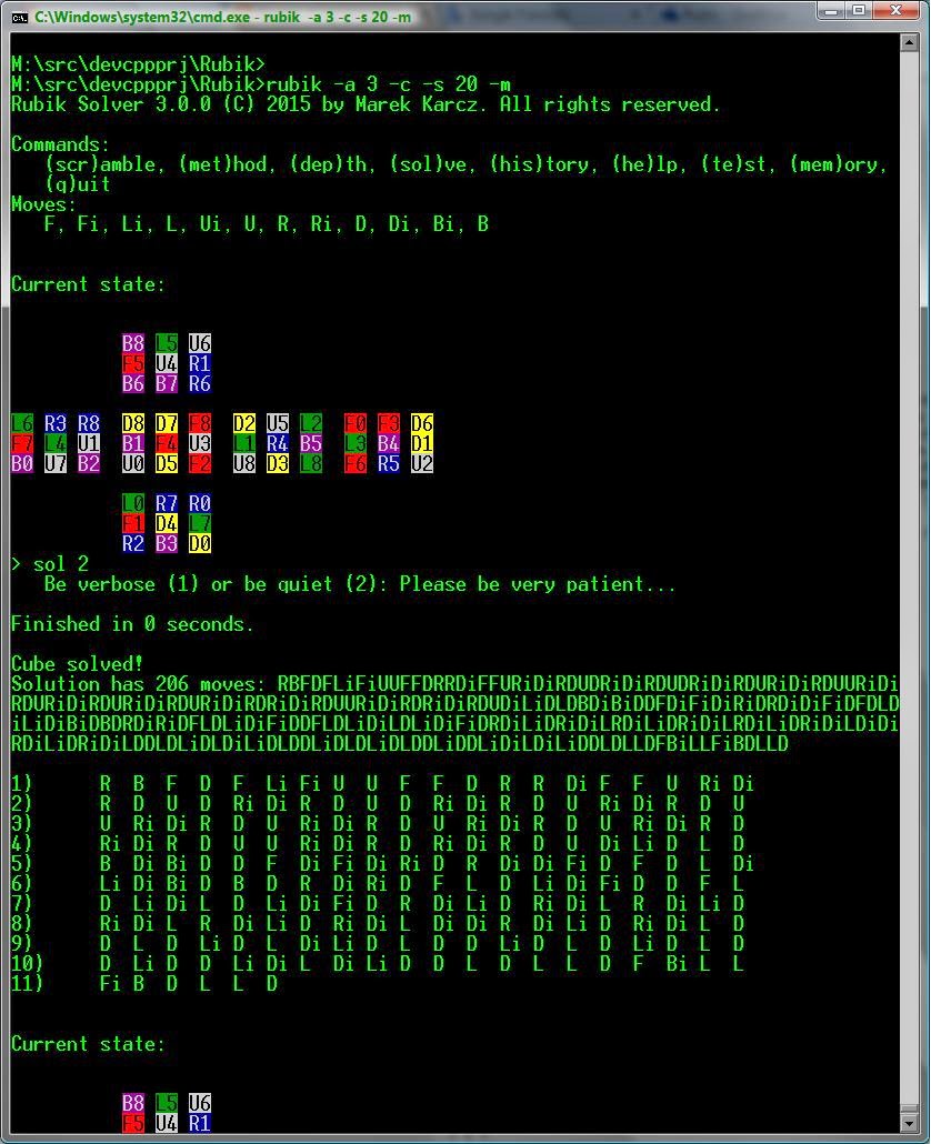 Programming for fun.: Rubik's Cube Solver C++