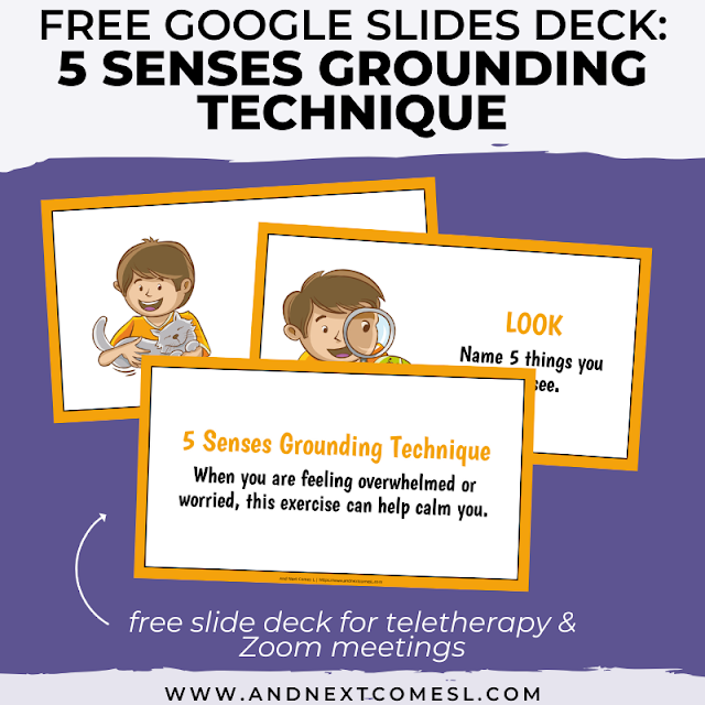Free Google Slides Deck to Teach the 5 Senses Grounding Technique | And ...