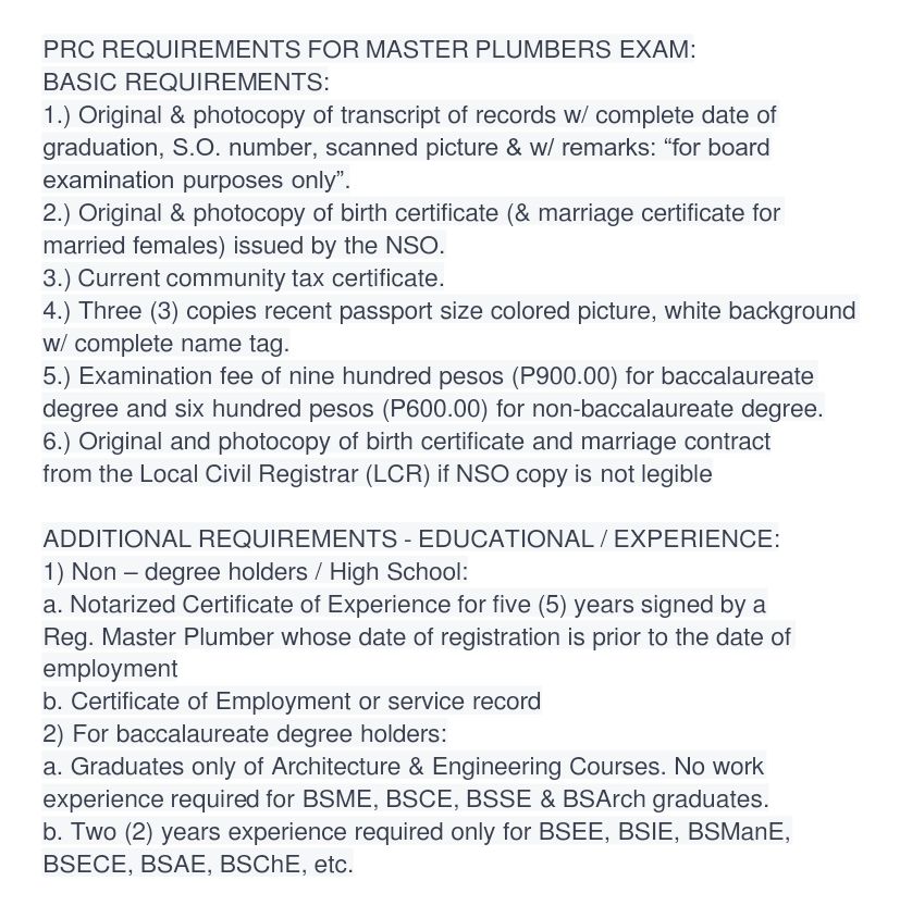 PRC LICENSURE EXAMINATION APPLICATION REQUIREMENTS AND PROCEDURES ...