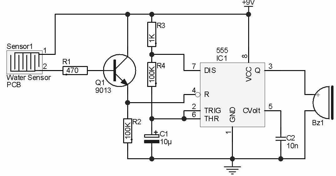Alarm Hujan Sederhana Berbasis IC NE555 - Niguru Indonesia