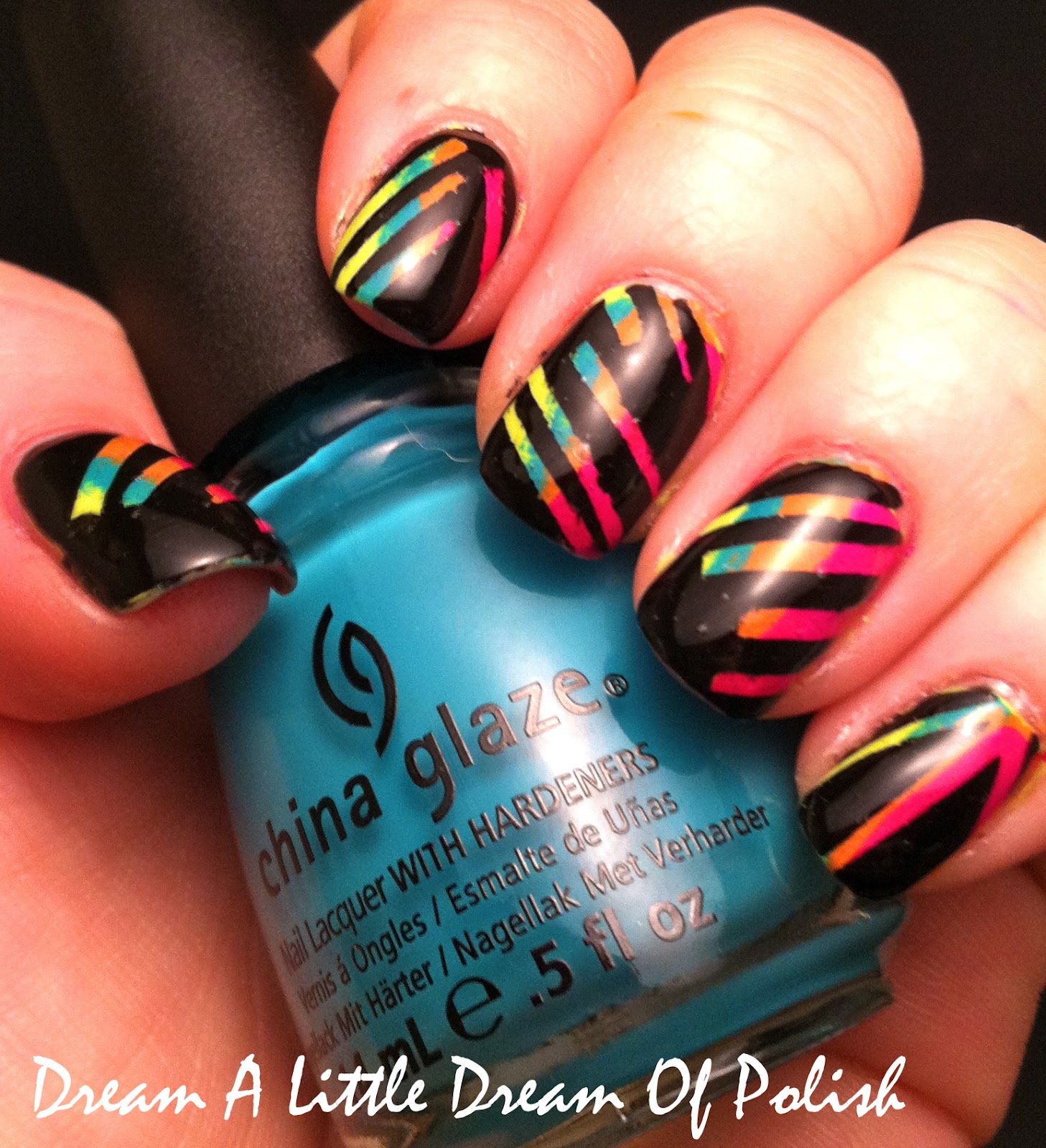 RyCoBra's Southern Nails: Starships: Black Striper Art