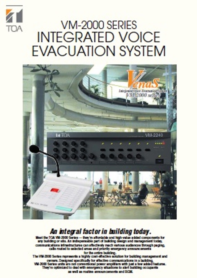 JUAL TOA: VM-2000 SERIES INTEGRATED VOICE EVACUATION SYSTEM