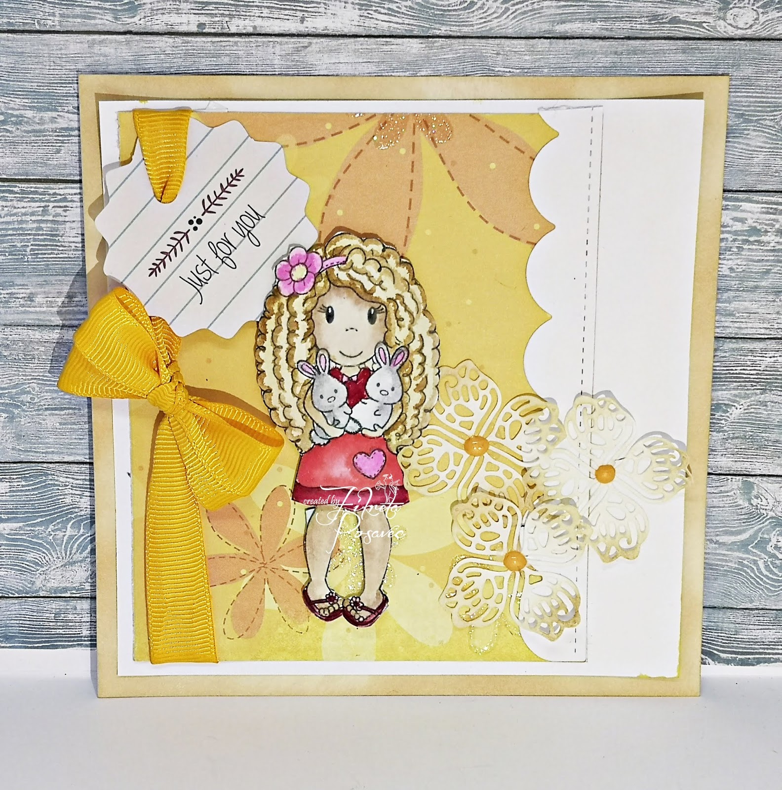 Averey with bunnies ~ Bad Kitty's Craft Room