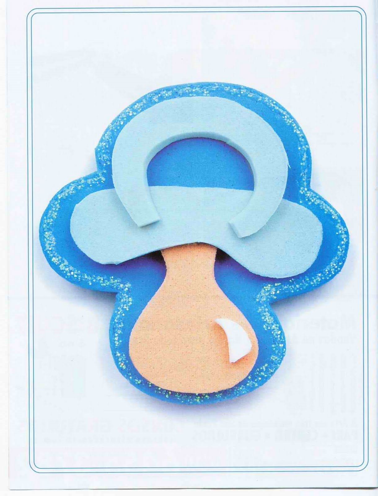 Passo a passo - chupeta para chá de bebê de EVA | Passo a passo e Moldes