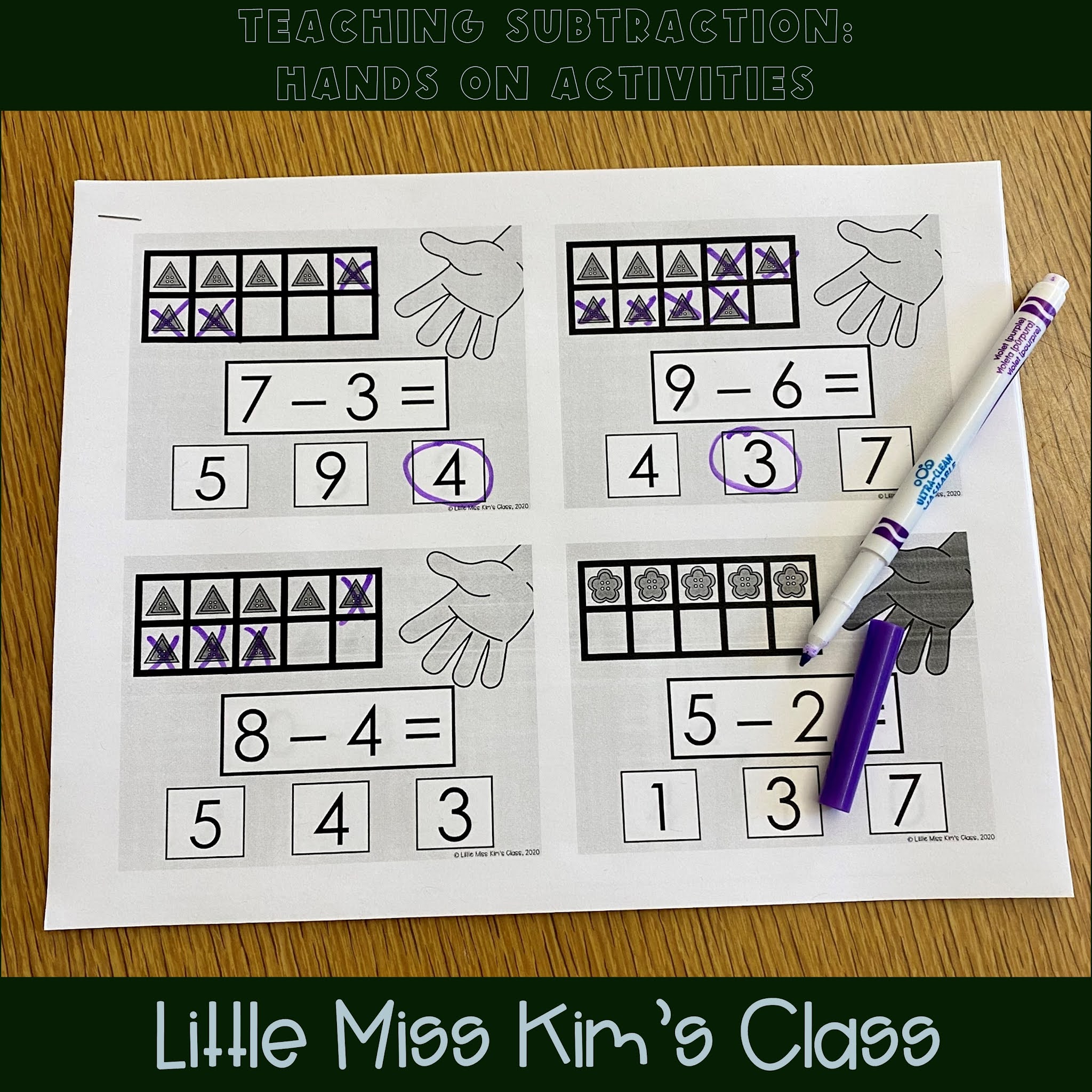 Little Miss Kim's Class: Activities & Freebies for Teaching Subtraction