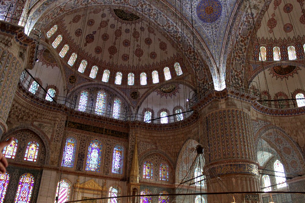 Six minarets make the Blue Mosque unique. Normally there are no more ...