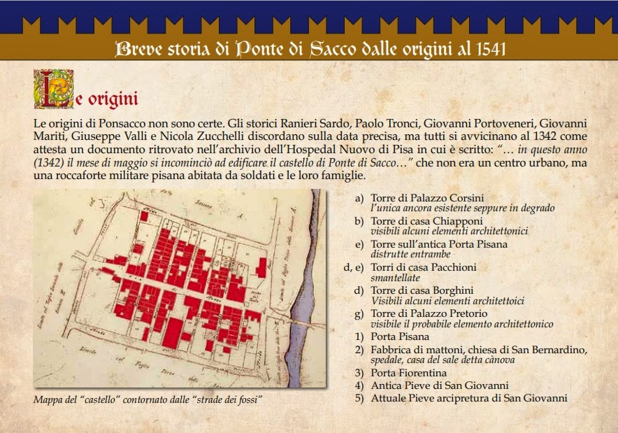 "PONSACCO" La città di tutti: STORIA DI PONSACCO