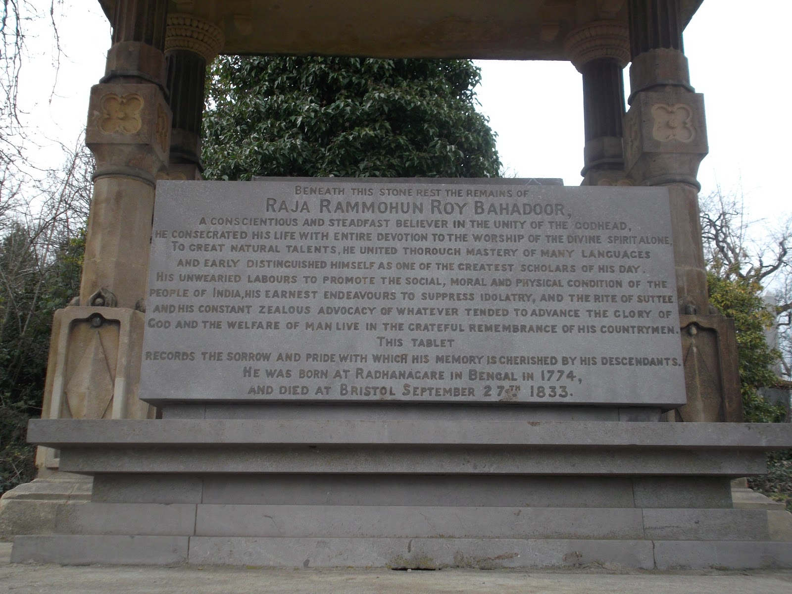 Empire's Last Casualty: Raja Ram Mohon Roy and Arnos Vale Cemetery of ...