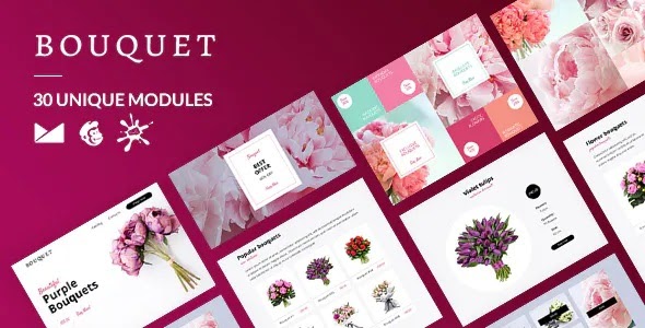 Bouquet Email Template + Online Builder for Forist and Flower Shop ...